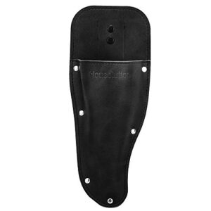 housolution garden pruner sheath, pruner holster, premium pu leather holster protective case cover scabbard for gardening pruning shears scissor – black