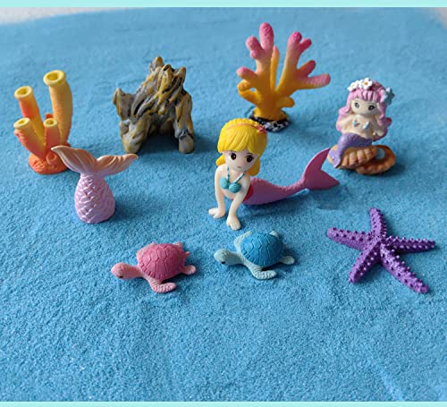 HYG Fairy Garden Accessories, Miniature Kit, Undersea Paradise, Mini Ocean Assesseries, Seabed Scenery Accessories Outdoor Figurines Set (a) a 8*8*9 2110111905