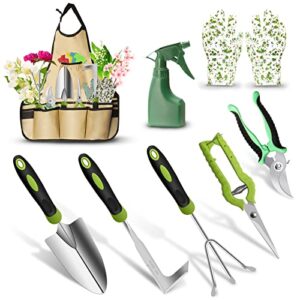 biubiufly mini gardening tool set: stainless steel heavy duty garden tools kit miniatur floral succulent potting planting small hand tool set gardener repotting tools kit