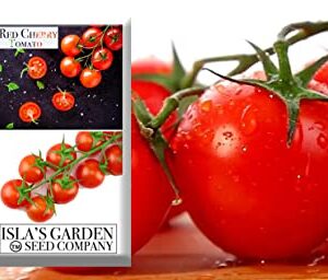 Small Red Cherry Tomato Seeds, 500 Heirloom Seeds Per Packet, (Isla's Garden Seeds), Non GMO Seeds, Botanical Name: Solanum lycopersicum