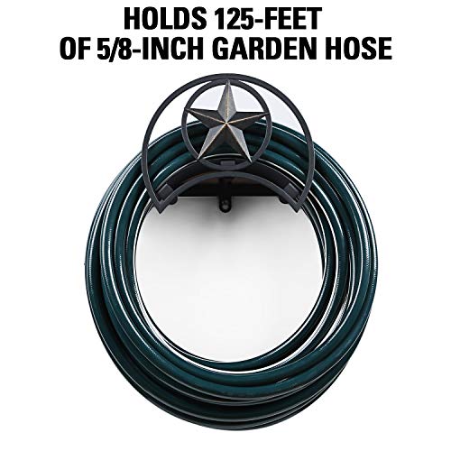 GOFORWILD Garden Hose Holder, Decorative Hose Butler Sturdy Water Hose Rack, Durable Wall Hose Hanger, Holds 125-Feet of 5/8-Inch Hose, Hose Reel, Made of Gauge Steel (9.8)