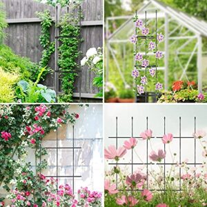 Garden Trellis, 2 Pack Shaped Plant Support, 48" Tomato Cages for Garden, Trellis for Potted Plants Climbing Plants Outdoor Vine Pots Flower Vegetable with 18Pcs Plant Stakes, 6 Shape-adjustable Rings