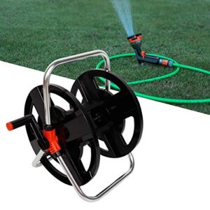 PAER Garden Hose Reel, 115 FT Portable Tote Hose Reel Cart, Rope Hose Storage Stand Water Hose Holder, Outside Water Pipe Rack Winding Tool for Garden, Lawn, Farm, Car Washes