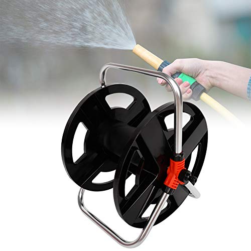 PAER Garden Hose Reel, 115 FT Portable Tote Hose Reel Cart, Rope Hose Storage Stand Water Hose Holder, Outside Water Pipe Rack Winding Tool for Garden, Lawn, Farm, Car Washes