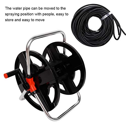 PAER Garden Hose Reel, 115 FT Portable Tote Hose Reel Cart, Rope Hose Storage Stand Water Hose Holder, Outside Water Pipe Rack Winding Tool for Garden, Lawn, Farm, Car Washes