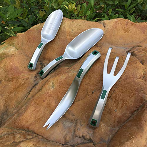 Bend-Proof Garden Trowel Tools with Sharp Edge, Rust Proof Small Gardening Hand Shovel, One-Piece Aluminum Transplanter with Grading Mark, Lightweight Comfortable Ergonomic Handle