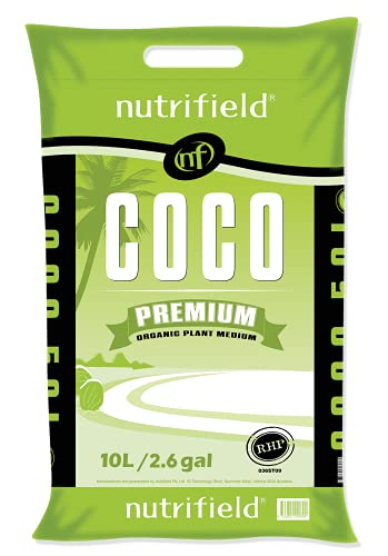 Coco Coir Premium RHP Certified Pre Buffered Pure Organic Coconut Coir Fiber Plant Grow Potting Soil 9 Quarts / 10 Liter / 2.6 Gallon Indoor/Outdoor Flower Vegetable Garden