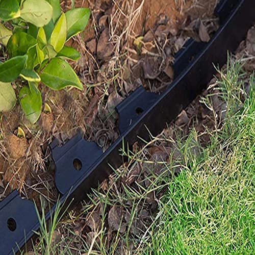 20ft Garden Kit with 18 Stakes,PE Plastic Garden for Yard,Lawn,Flower Gardens Border (Black-20FT)