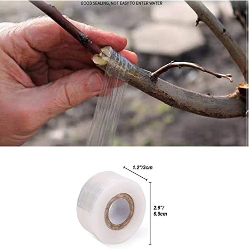 Garden Grafting Tape Plant Repair Tapes 3cm Grafting Film,Stretchable Self-Grafting Clear Film for Fruit,Floral,Tree and Plants Grafting Film Tool (2 PCS)