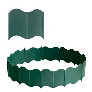 yeatool 20 pcs garden border edging for landscaping garden edging for gardens sidewalks lawns and landscape border edging decorative landscape kit border edging (green)