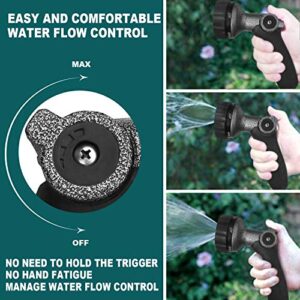 GREEN MOUNT Garden Hose Nozzle, Water Hose Spray Nozzle with Thumb Control On Off Valve for Easy Water Flow Control,Black-grey