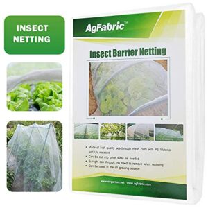 agfabric garden netting insect pest barrier bird netting for garden protection,row cover mesh netting for vegetables fruit trees and plants,6.5’x10′,white