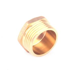 Kammas 3pcs 3/4 Inch Male Thread Copper Hose Plug Garden Irrigation Copper End Cap Plumbing Fittings - (Diameter: Connector, Color: Gold)