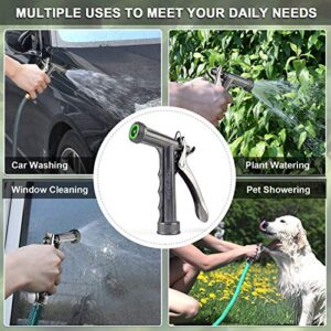 IRRIGLAD Hose Nozzles 2 Pack with More Durable 304 Stainless Steel Flexible Grey Pistol Water Sprayers for Garden Watering