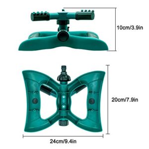 Garden Sprinkler Yard, Automatic 360 Rotating 3 Arms Adjustable Garden Water Lawn Sprinkler for Garden & Lawn Irrigation