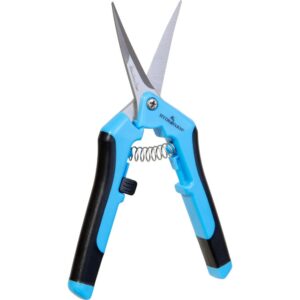 Hydrofarm HGPP400C Precision Curved Blade Pruners, 1-Pack, Blue