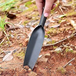 Willow Leaf-Shaped Garden Trowel Tool 12-inch Hand Shovel High-Carbon Steel Material One-Piece Forged Heavy Duty Manual Tool Potting Digging Transplanting Planting Weeding (Grey)