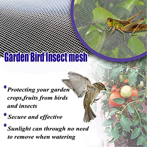 Garden Netting , Plant Covers 8 x 24Ft Bird Mosquito Insect Bug Barrier Mesh for for Vegetable Plants Fruits Flowers Crops Greenhouse Row Cover Raised Bed Barrier Screen Protection Net Cover