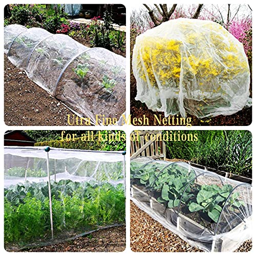 Garden Netting , Plant Covers 8 x 24Ft Bird Mosquito Insect Bug Barrier Mesh for for Vegetable Plants Fruits Flowers Crops Greenhouse Row Cover Raised Bed Barrier Screen Protection Net Cover