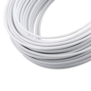 KINGLAKE GARDEN Flexible Soft Wire Ties,2.0 MM 65.6 Feet Twist Garden Ties,Heavy Duty Reusable Plant Twist Ties for Support Plants,Office Organization and Home (White)