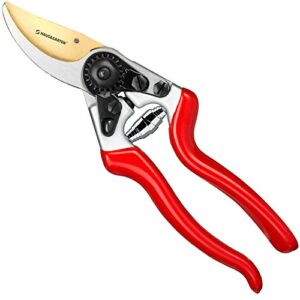 enduropro titanium pruning shears – best garden shears, tree trimmer, hand pruner-ideal branch, hedge, shrub & bush clippers-razor sharp bypass secateurs ergonomic gardening tool for effortless cuts