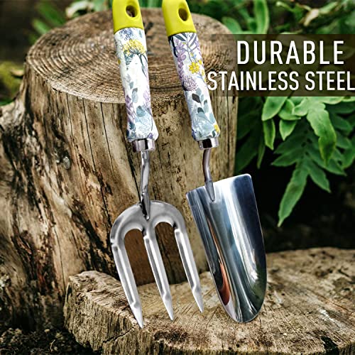 Jardineer Women Gardening Set, Floral Garden Tools Set 3Pcs, Garden Tools for Women Stainless Steel, Ideal Gardening Gifts for Women