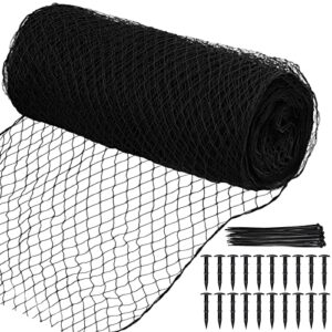 garden netting-6ft x 75ft bird netting for garden, heavy duty mesh reusable garden net protect fruits trees plants vegetable,trellis netting pond netting for birds, deer, squirrels, animals, black