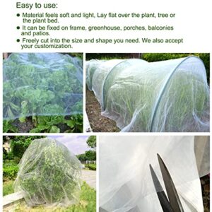 10x50Ft Mosquito Bug Insect Bird Fine Mesh Net Barrier Hunting Blind Garden Screen Netting for Protect Your Plant Fruits Flower