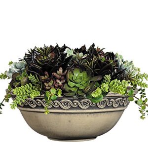 Classic Home and Garden Corinthian Bowl 12" Planter, Cast Concrete