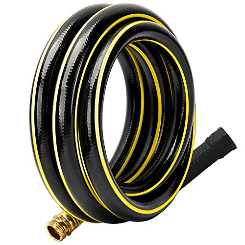 Solution4Patio 5/8 in. x 3 ft. Short Garden Hose, No Leaking, Black Lead-in Hose Male/Female Solid Brass Fittings for Water Softener, Dehumidifier, Vehicle Water Filter, 12 Years Warranty #G-H155B23