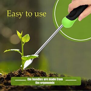 Hand Weeder Tool Garden Weeding Tool Gardening Weeder Tool with Ergonomic Handle, Stainless Steel Garden Lawn Farmland Transplant Gardening Plant Tool（2 Pronged Fork, 2 Pieces）