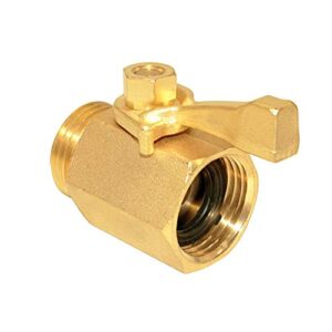 Hooshing 2PCS Heavy Duty 3/4" Brass Shut Off Valve Garden Hose Connector Water Flow Control Valve for Garden Nozzle Water Hose