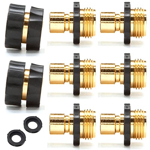 No-Leaks Pressure Washer Garden Hose Quick Connect Set , 6 Male Connects + 2 Female Connects