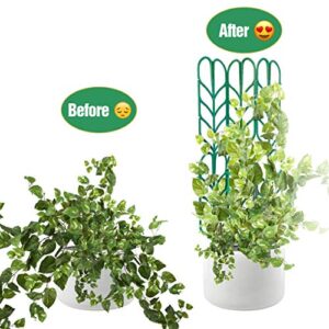 PeerBasics, Indoor Plant Trellis, 12 Pack, Climbing Garden Leaf Shape Supports, for DYI Climbing Stems Stalks & Vine Vegetable Potted Garden (12)