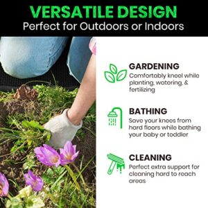 Vive Extra Thick Kneeling Pad for Gardening - Firm Waterproof Knee Mat for Work, Cleaning, Bathing Baby, or Hard Wood Floors - Foam Kneeler for Yoga, Exercise - Great Garden Supplies & Accessories