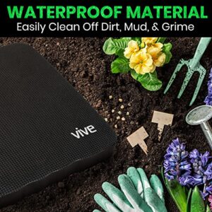 Vive Extra Thick Kneeling Pad for Gardening - Firm Waterproof Knee Mat for Work, Cleaning, Bathing Baby, or Hard Wood Floors - Foam Kneeler for Yoga, Exercise - Great Garden Supplies & Accessories