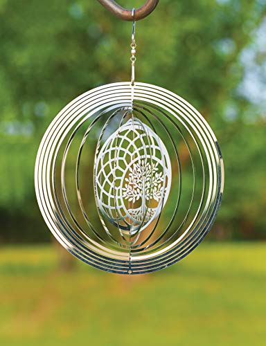 VP Home Tree of Life Dreamcatcher Kinetic Wind Spinner for Yard and Garden Wind Spinner Outdoor Metal Large Hanging Dreamcatcher Decor 3D Garden Art Wind Sculpture Spinners Kinetic Art Decorations