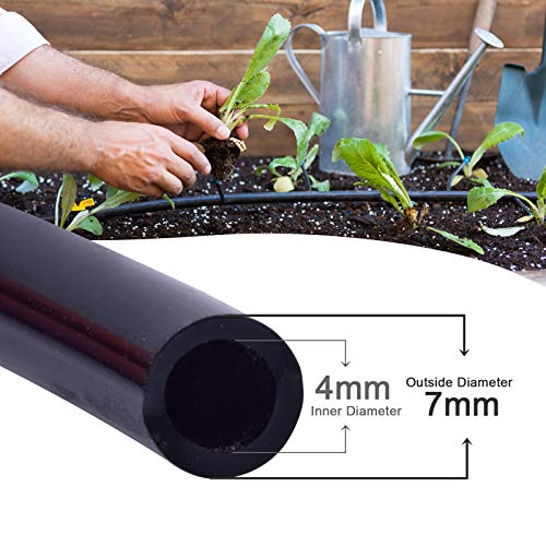 MIXC 100ft 1/4 inch Blank Distribution Tubing Drip Irrigation Hose Garden Watering Tube Line