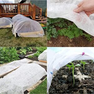 Plant Covers Freeze Protection Floating Row Cover Garden Fabric Cover for Winter Frost Protection Sun Pest Protection and Covers Outdoor Plants 1.5m X 5m (5FT X 16FT)