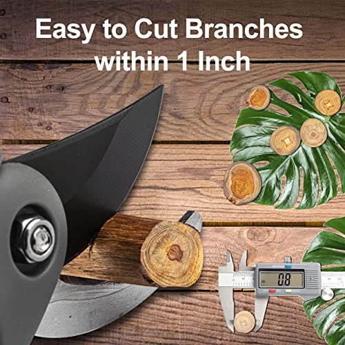 SZHLUX Pruning Shears, Premium SK5 Carbon Steel Blades Hand Pruner for Garden, Sharp Precision Pruning Scissors, 5/8’’ Plant Clippers， Tree Trimmers