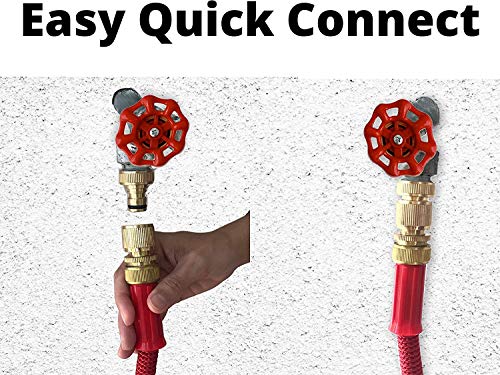 MAXFLO Garden Hose Quick Connect Garden Hose Fittings [3 Pack] Solid Brass Water Hose Quick Connect Fittings Quick Connector | Water Hose Connectors 3/4 inch GHT | Hose Couplers Quick Disconnect