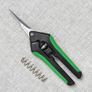 ldk gardening hand pruner pruning snip pruning shears for bud, garden trimming scissors with stainless steel curved blades, 6.5-inch