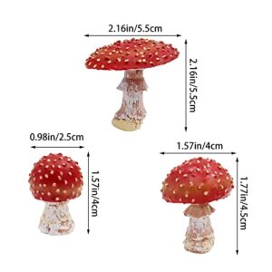 Three Pack Garden Mushroom Decor, Glowing Mushrooms in The Garden at Night, Garden Resin Mushroom Statue, Mushroom Statue Decor, Garden Pots Lawn Outdoor Decorations, Mushroom for Micro Landscape