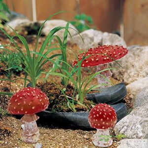 Three Pack Garden Mushroom Decor, Glowing Mushrooms in The Garden at Night, Garden Resin Mushroom Statue, Mushroom Statue Decor, Garden Pots Lawn Outdoor Decorations, Mushroom for Micro Landscape