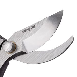 Senteibasami Carbon Steel Pruner/Secateurs with Genuine Leather Holster & Non-Slip Grip. Made in Japan by Nisaku for SunJoe