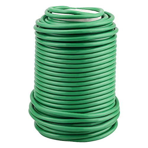 KINGLAKE GARDEN Flexible Soft Wire Ties,Soft Garden Plant Ties 3.5mm 65.6 Feet Green Plant Ties,Garden Twist Ties Heavy Duty Garden Wire for Plants