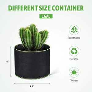 Delxo Garden Grow Bags 1 Gallon 10 Pack Plant Growing Bags Small Fabric Pots for Planting, Vegetable