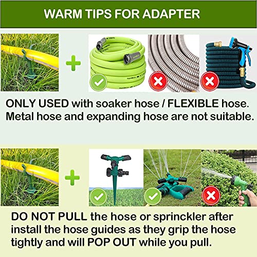 Garden Hose Guide Stake Holder Set of 8 Lawn Hose Support Spike Plant Saver Tool for Garden/Lawn/Yard