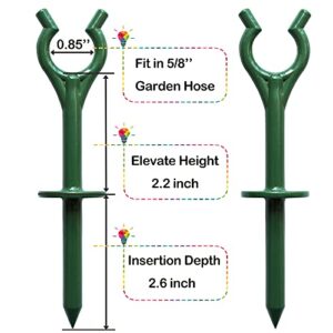 Garden Hose Guide Stake Holder Set of 8 Lawn Hose Support Spike Plant Saver Tool for Garden/Lawn/Yard