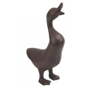 full bodied cast iron duck garden figure